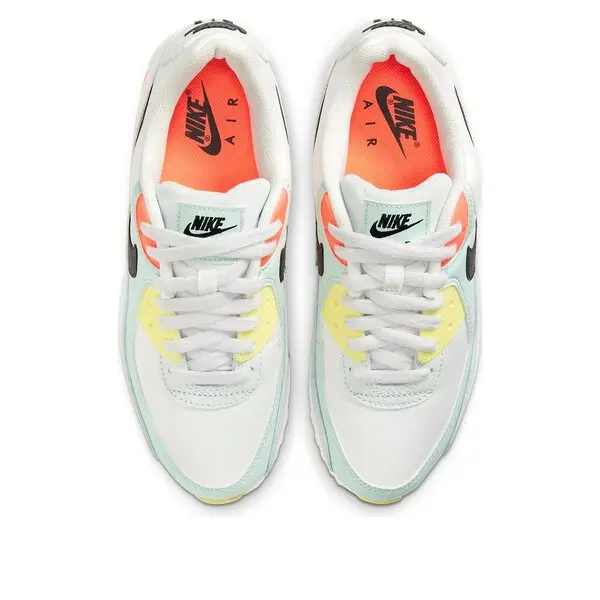 Nike Max 90 "summit White Bright Mango - Black/yellow/red