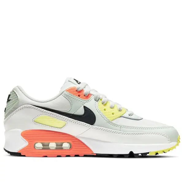 Nike Max 90 "summit White Bright Mango - Black/yellow/red