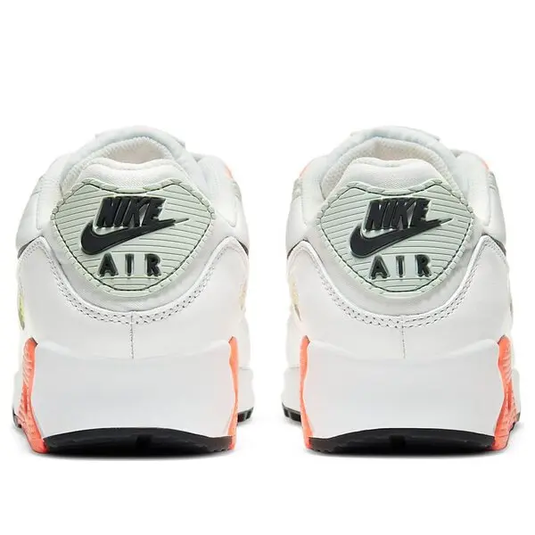 Nike Max 90 "summit White Bright Mango - Black/yellow/red