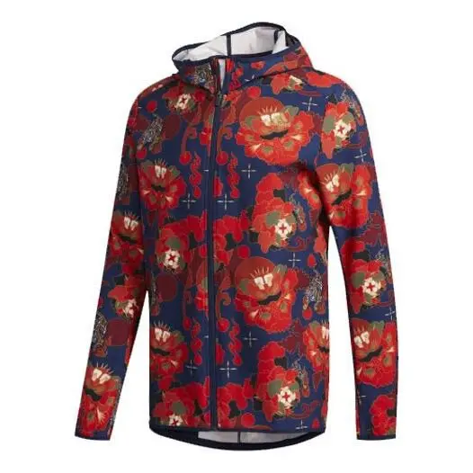 Adidas Cny Series Hooded Running Jacket - Red