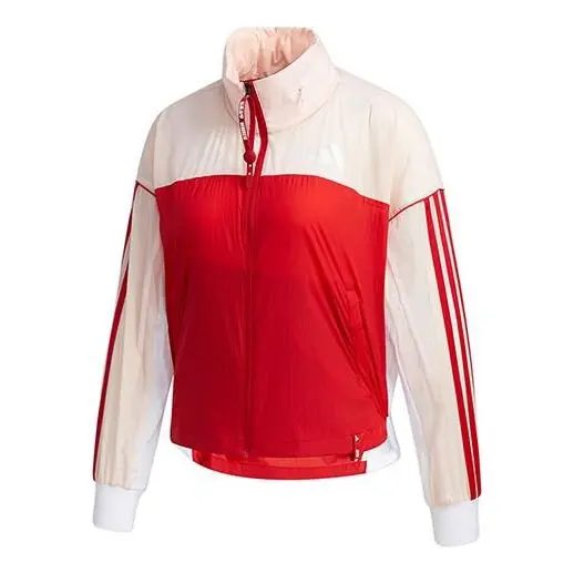 Adidas Colorblock Sports Jacket - Redpinkmulti-color