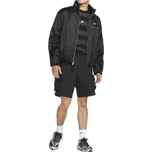 Nike Solid Color Elastic Waistband Side Pocket Shorts
