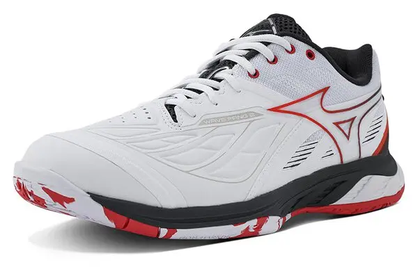 Mizuno Wave Fang 2 Athletic Sneakers - White/black/red