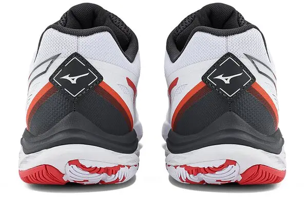Mizuno Wave Fang 2 Athletic Sneakers - White/black/red
