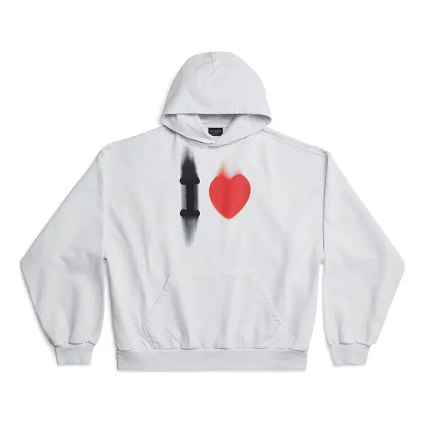 Balenciaga I Love Hoodie - White