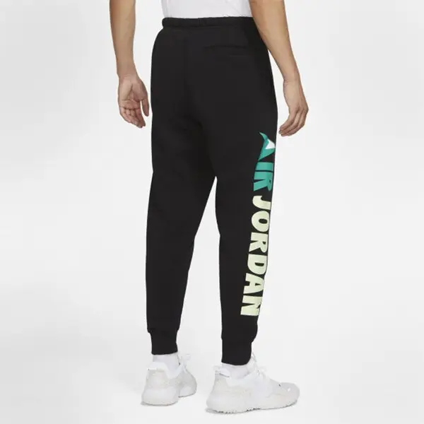 JORDAN Winter Utility Fleece Lined Bundle Feet Casual Sports Long Pants - Black