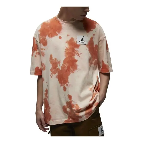 JORDAN Essentials Oversized Graphic T-shirt Asia Sizing 'orange - Orange/sail