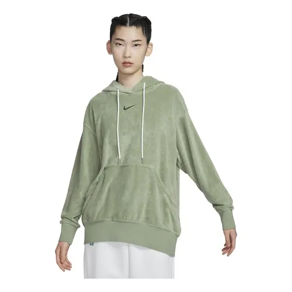 Nike Terry Drawstring Hoodie - Green