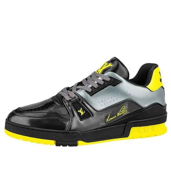 LOUIS VUITTON Athletic Sneakers - Black/silver/yellow