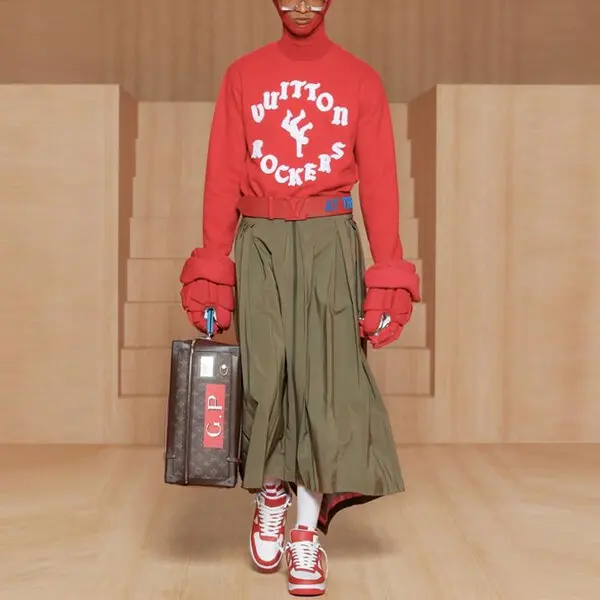 LOUIS VUITTON Ss22 Alphabet Pattern Long Sleeve Sweatshirt