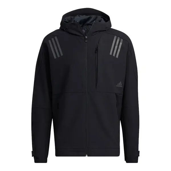 Adidas Hooded Logo Printing Sports Jacket - Default Color