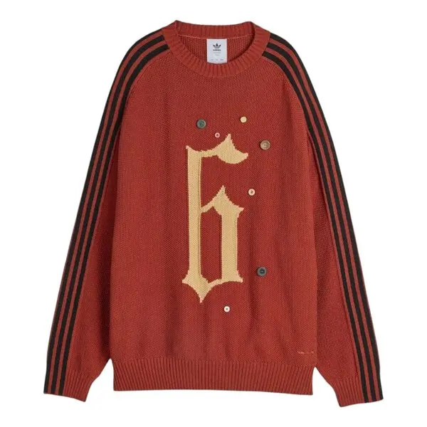 Adidas X Song For The Mute 006 Graphic Relaxed Knit Sweater - Red