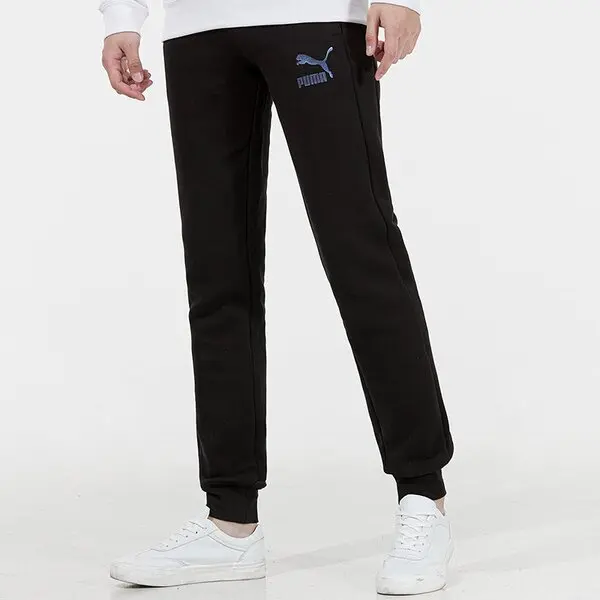 PUMA Iconic T7 Logo Printing Bundle Feet Sports Pants - Black