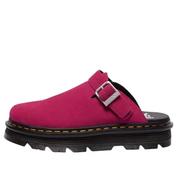 Dr. Martens Zebzag Suede Mules - Fuchsia Pink