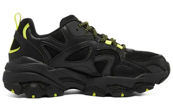 Sketchers Dlites Athletic Sneakers - Black/yellow