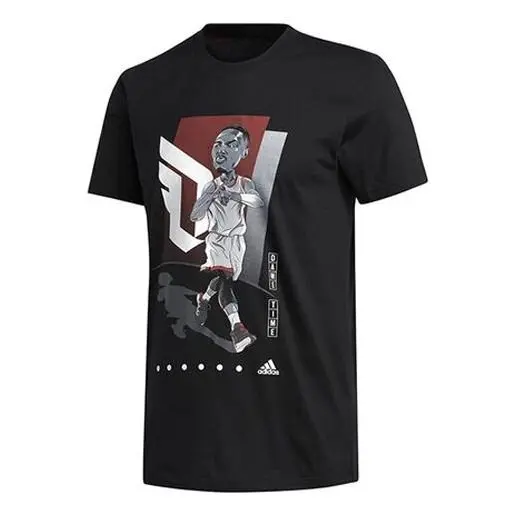 Adidas Dame Gu Tee Basketball Sports Short Sleeve - Black