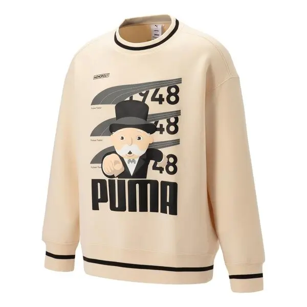 PUMA X Staffonly X Monopoly Logo Sweatshirt - Beige/black
