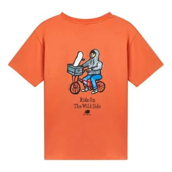 NEW BALANCE Graphic Print T-shirt - Orange/blue