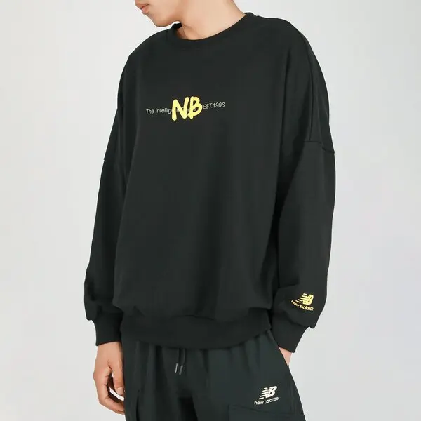 NEW BALANCE Logo Printing Knit Round Neck Pullover