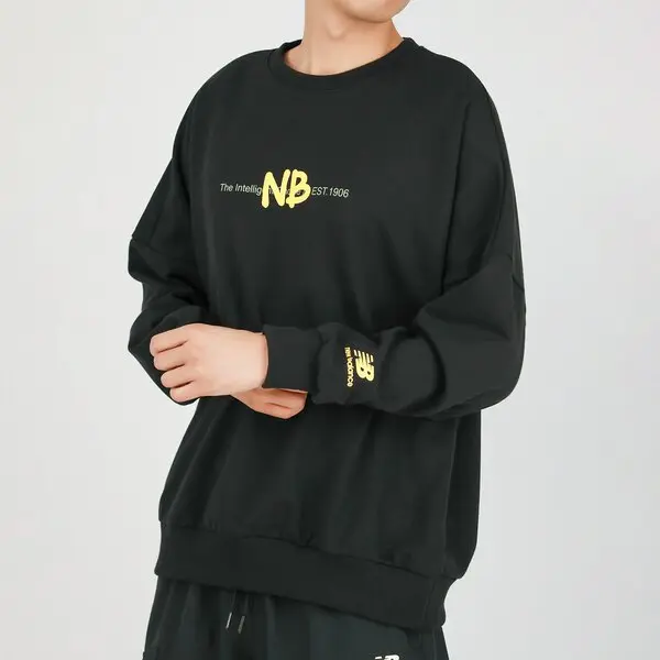 NEW BALANCE Logo Printing Knit Round Neck Pullover