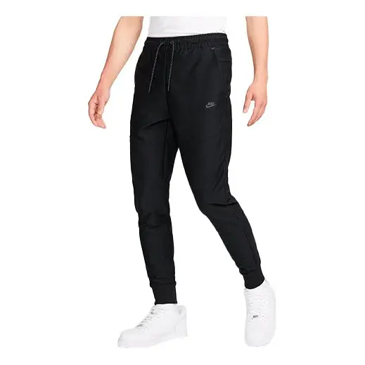Nike Elastic Waistband Lacing Bundle Feet Sports Pants/trousers/joggers Black - Default Color