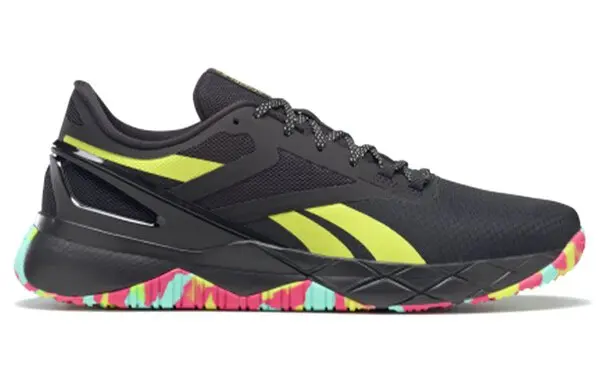 REEBOK Nanoflex Tr " Lime Camo" Athletic Sneakers - Black