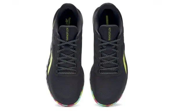 REEBOK Nanoflex Tr " Lime Camo" Athletic Sneakers - Black
