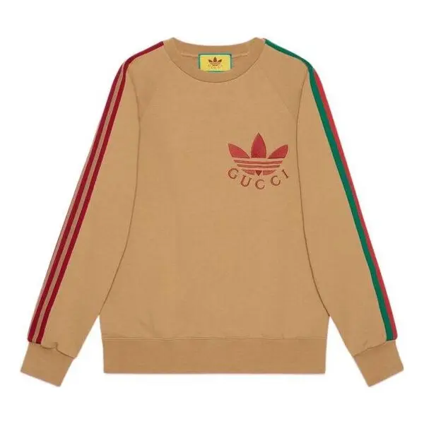 Gucci X Adidas Cotton Sersey Sweatshirt 'camel - Brown