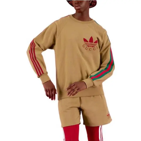 Gucci X Adidas Cotton Sersey Sweatshirt 'camel