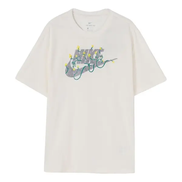 Nike Loose Fit Embroidered Tee - White
