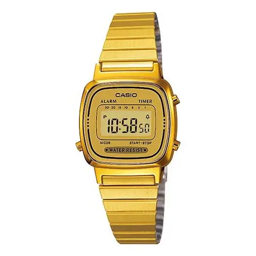 Casio Classic Digital Watch With -tone Stainless Steel Band - Gold
