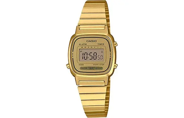 Casio Classic Digital Watch With -tone Stainless Steel Band - Gold