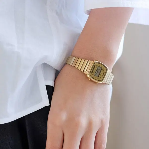 Casio Classic Digital Watch With -tone Stainless Steel Band - Gold
