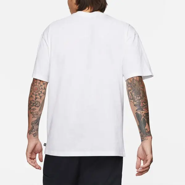 Nike Skateboard Sports Casual Daisy Print Crew-neck Short Sleeve - White