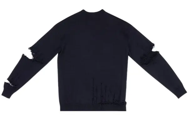 Balenciaga Destroyed V-neck Knit Sweater