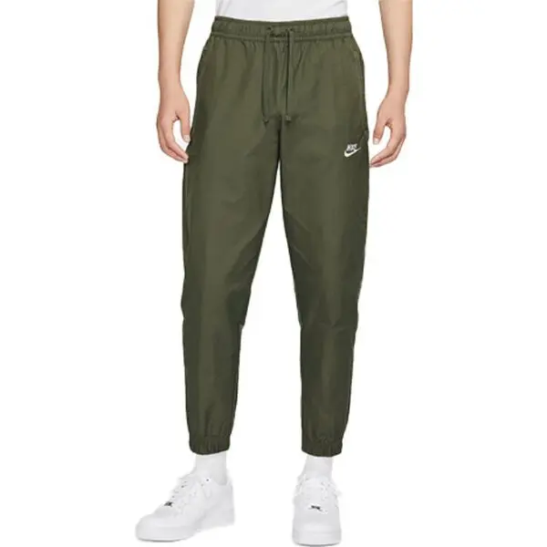 Nike Solid Color Straight Bundle Feet Long Pants/trousers Sports Pants/trousers/joggers Olive
