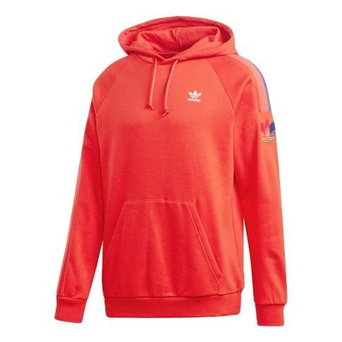 Adidas Originals 3dtf 3 Stripe Hooded Sweatshirt - Pinkred