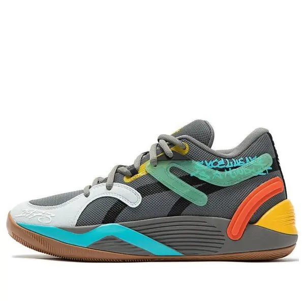 PUMA Trc Blaze Court Block Party Sneakers - Gray/white/blue
