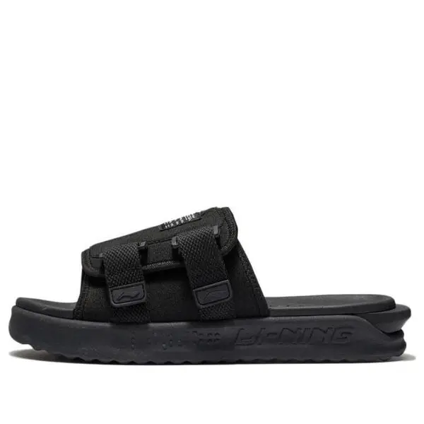 LI-NING Adjustable Strap Slide Sandals - Black
