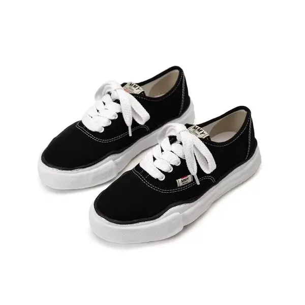 Mihara Yasuhiro Baker Vintage-like Canvas Low-top Sneakers - Black