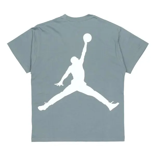 JORDAN Large Logo Sports Round Neck Short Sleeve - Green