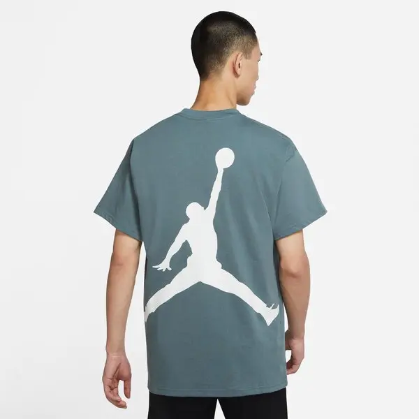 JORDAN Large Logo Sports Round Neck Short Sleeve - Green