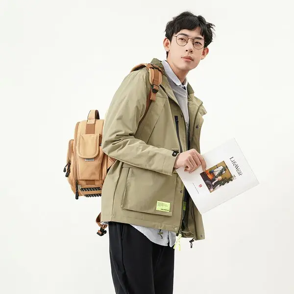 NEW BALANCE Multiple Pockets Woven Hooded Jacket