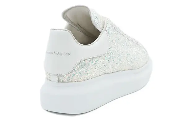 Alexander McQueen Oversized Glitter Sneaker - Silver