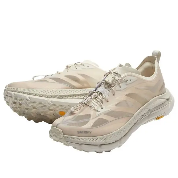 Hoka One One Mafate Speed 4 Lite 'satisfy Sneakers - Bone