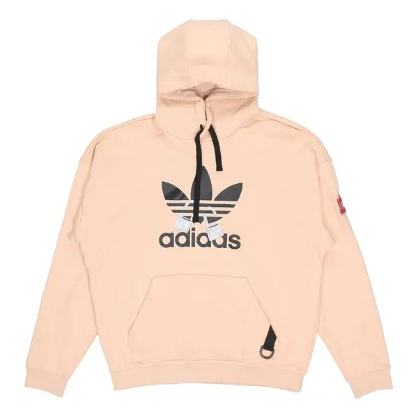 Adidas Originals Vday Uni Sports Printing Logo Pattern Hoodie - Yellow