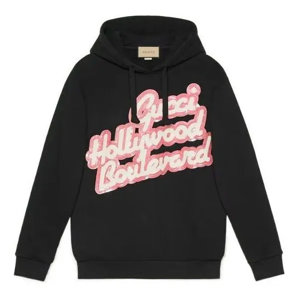 Gucci Hollywood Boulevard Sequinned Hooded Sweatshirt