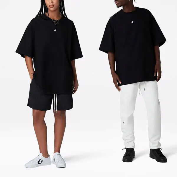 CONVERSE Short Sleeve Loose Fit T-shirt - Black