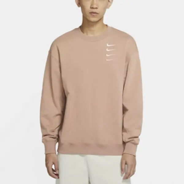 Nike Swoosh Sportswear French Terry Crewneck Sweatshirt - Light Brown