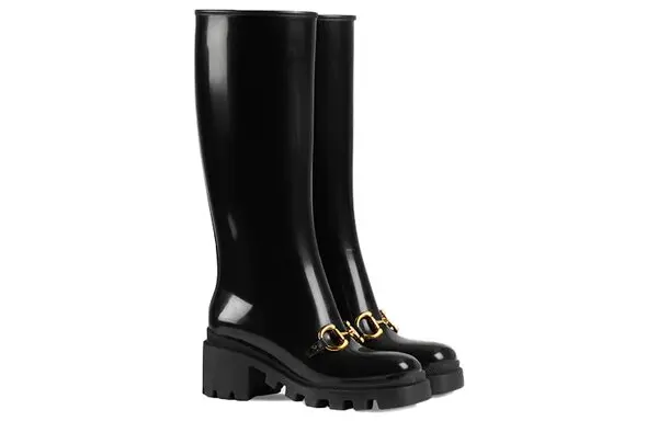 Gucci Rubber Horsebit Tall Boots